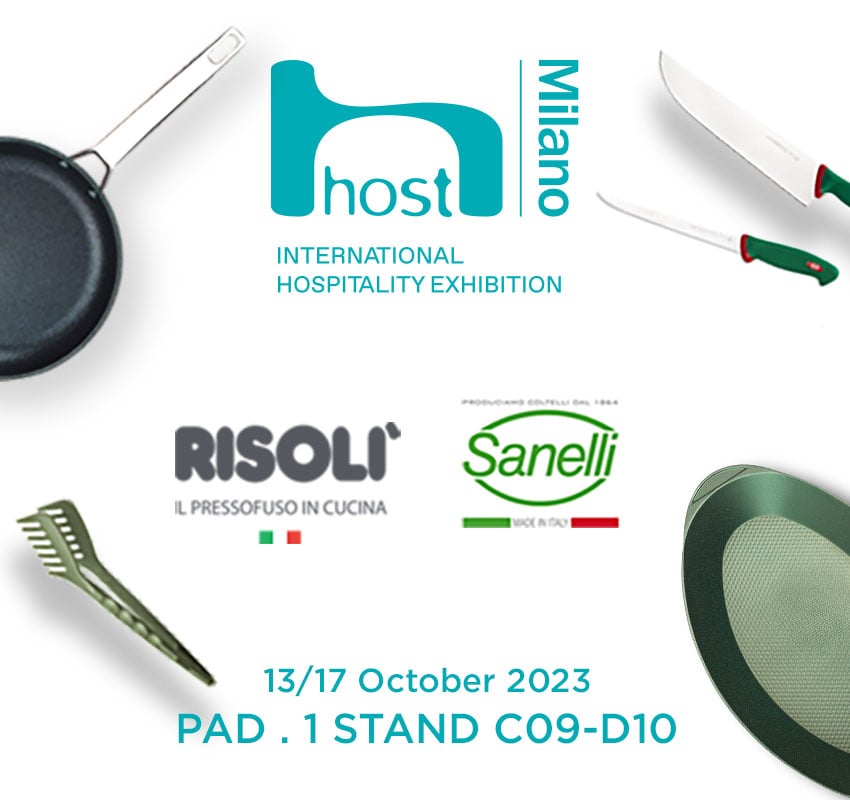 Host 2023: The Risolì pans meet the Sanelli knives | Risolì